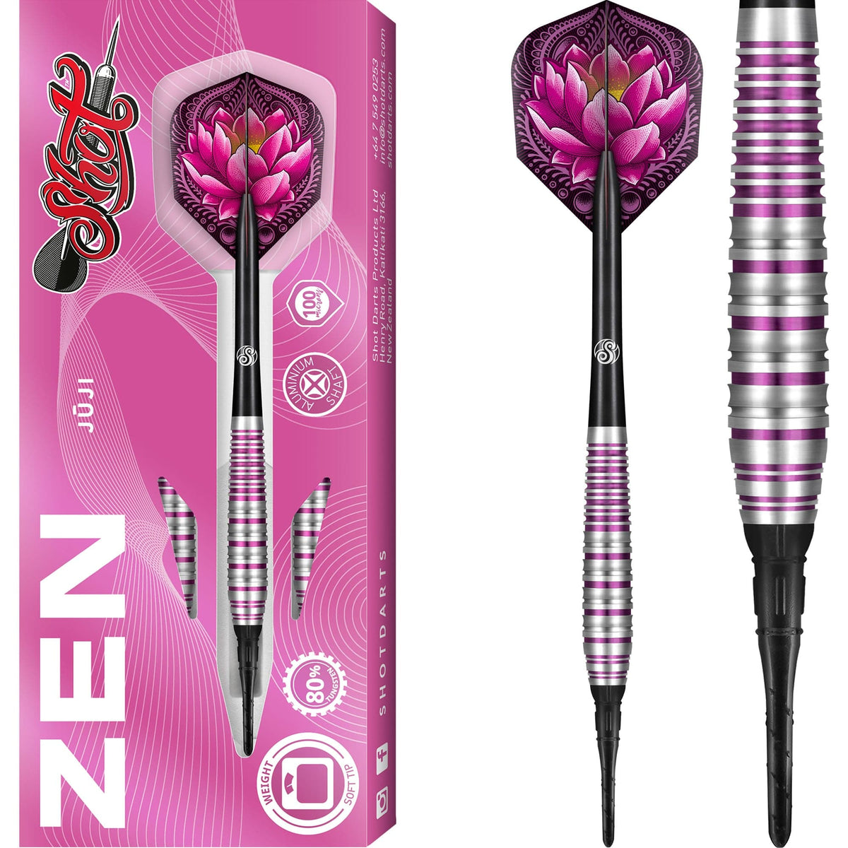 *Shot Zen Series Darts - Soft Tip Tungsten - Juji