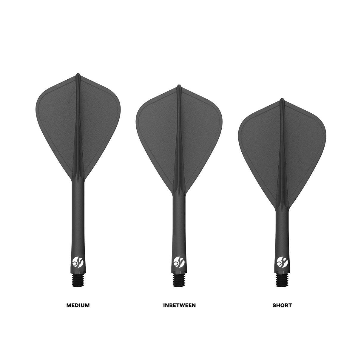Shot Flight Deck - One Piece Dart Flight and Shaft System - Kite - Bla
