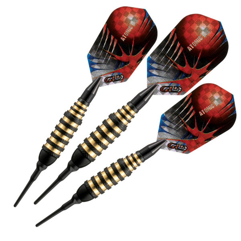 Viper Atomic Bee Darts - Soft Tip - Coated Alloy - Coloured Rings - Bl