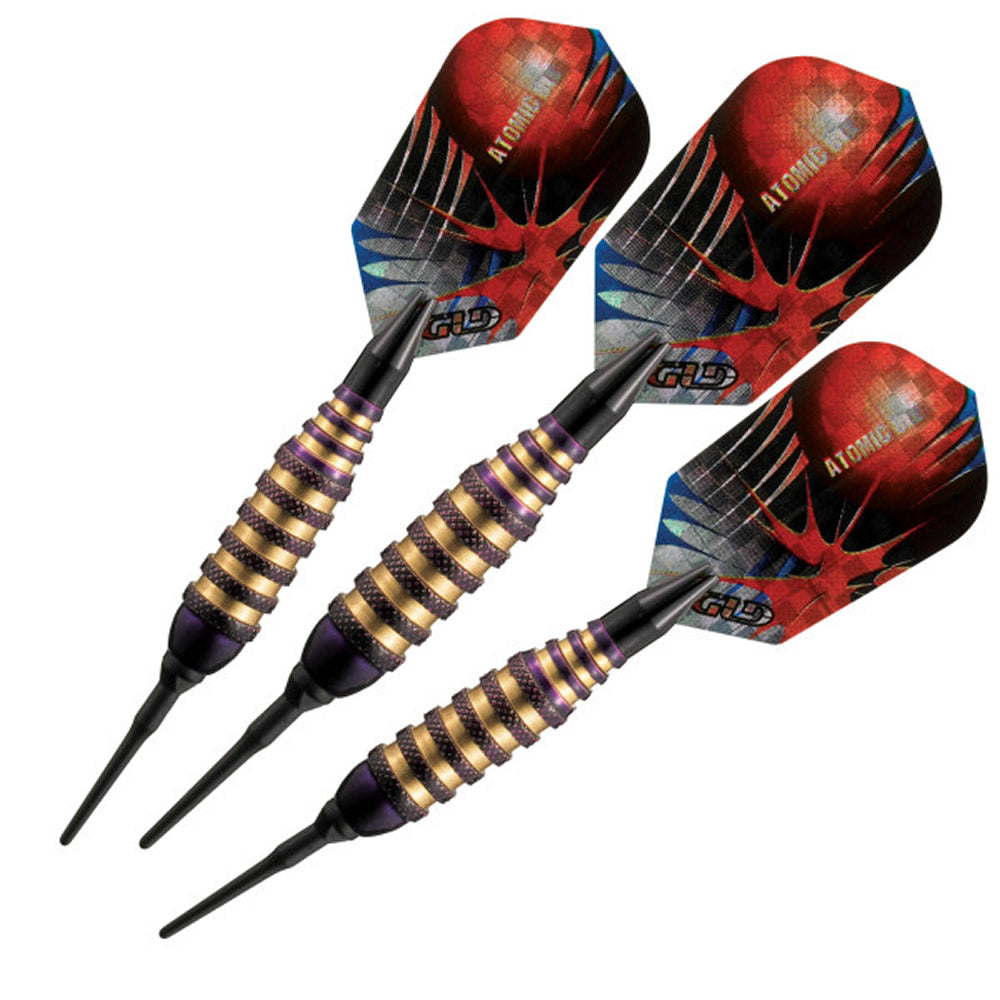 Viper Atomic Bee Darts - Soft Tip - Coated Alloy - Coloured Rings - Pu
