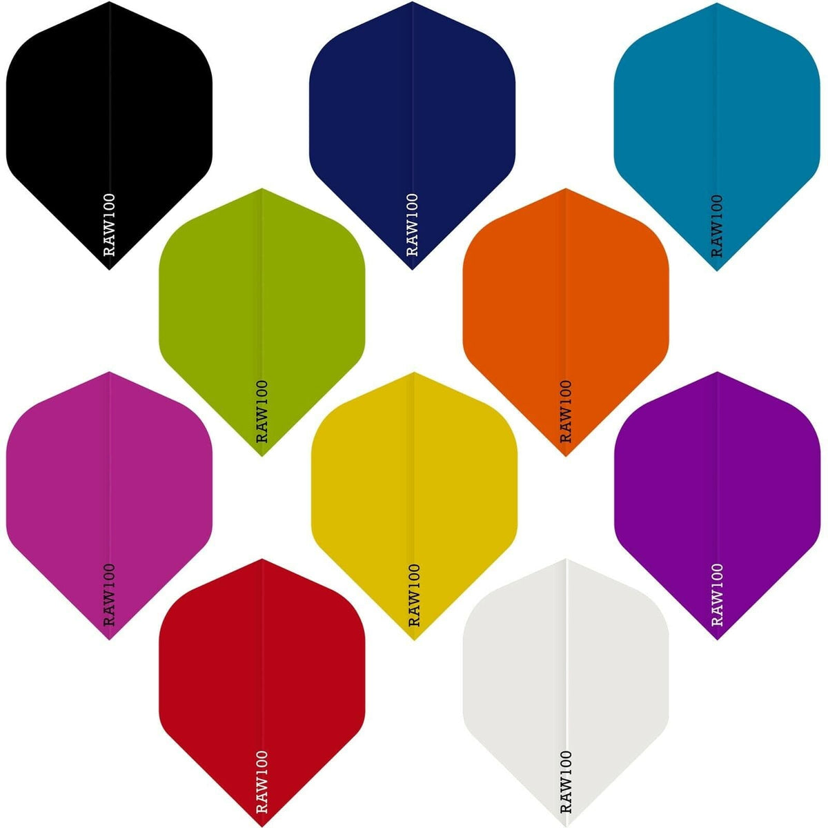 *Dart Flights - Raw 100 - 100 Micron - Std - Plain