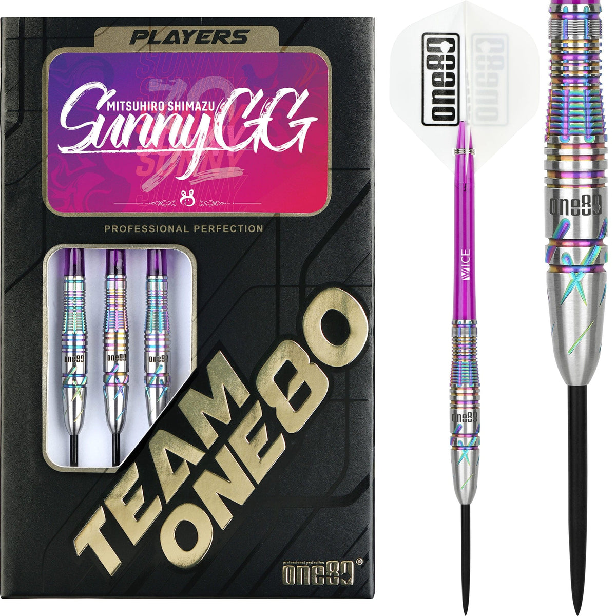 One80 Chameleon Darts - Steel Tip - Sunny GG